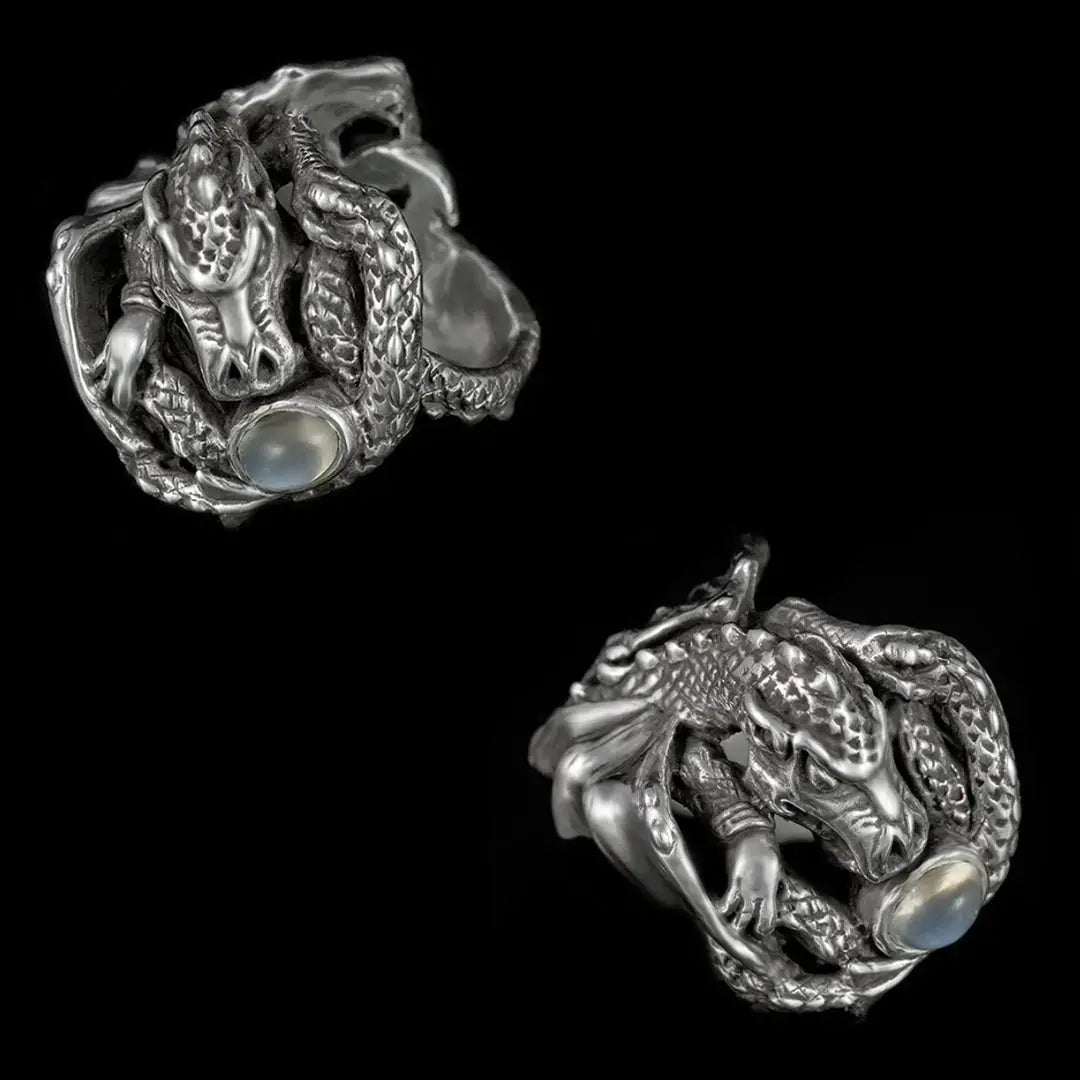 Dragon & Gemstone Ring | Curiouser Collective