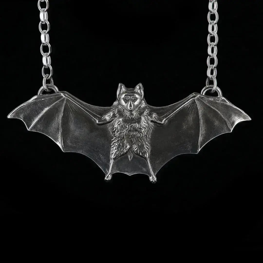 Solid Silver Bat Pendant – Unique Handcrafted Necklace | Curiouser ...